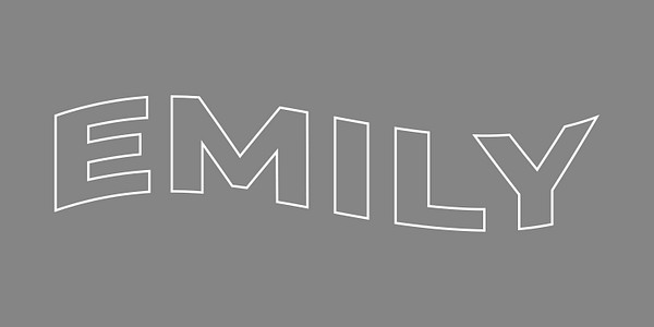 Emily word collage element, outlined | Premium Vector - rawpixel