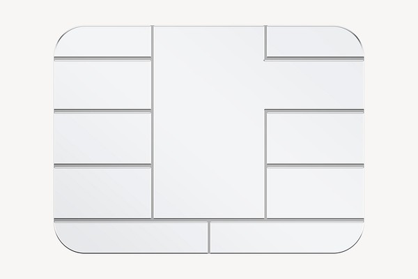 Silver credit card chip design | Premium PSD - rawpixel