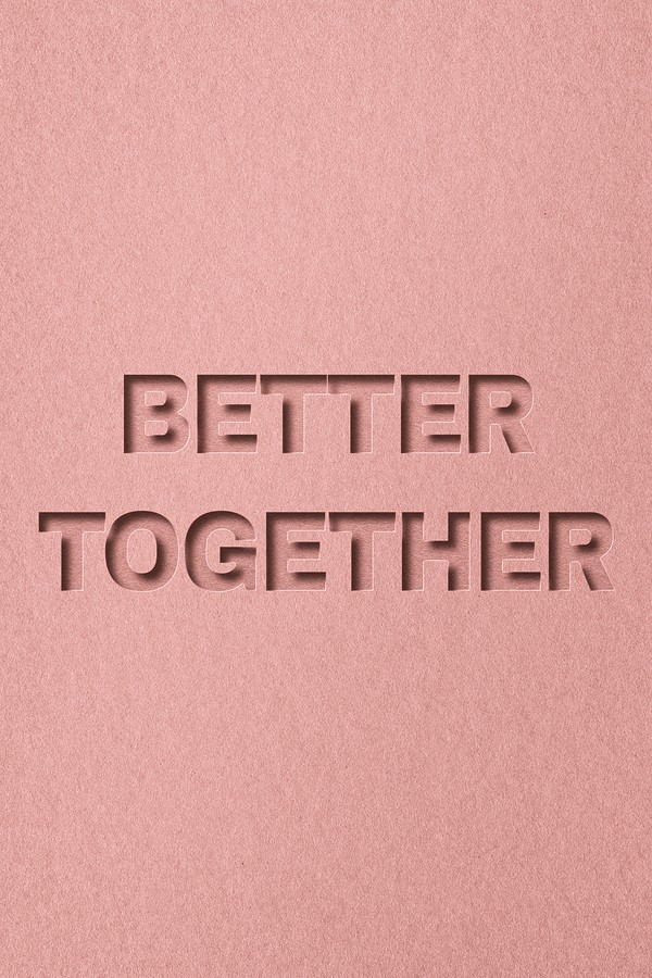 Better together message paper cut | Free Photo - rawpixel