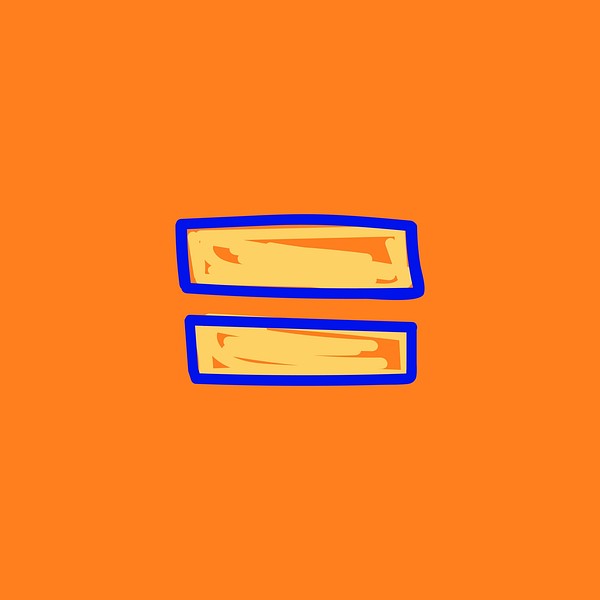 Vector doodle equals sign typography | Premium Vector - rawpixel