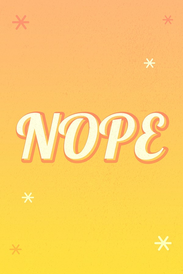 Nope word colorful star patterned | Free Photo - rawpixel