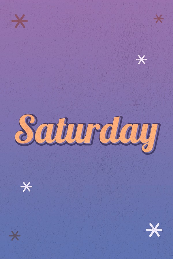Saturday text magical star feminine | Free Photo - rawpixel