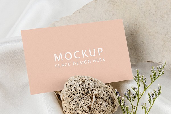 Pink blank business card mockup | Premium PSD Mockup - rawpixel