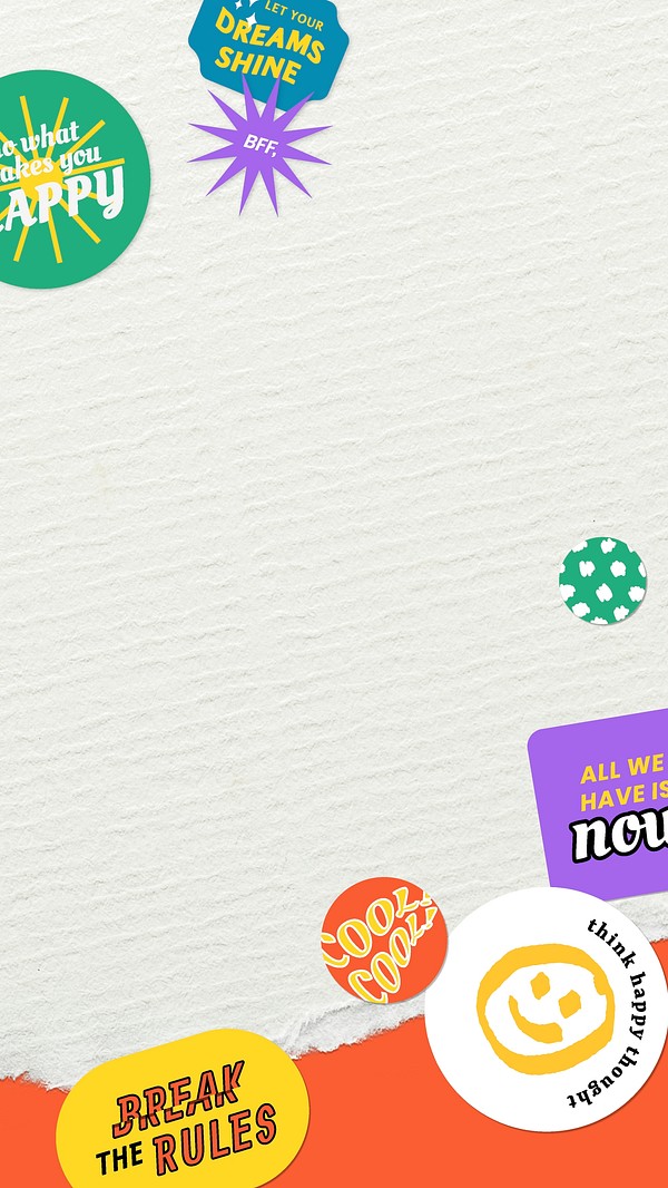 Cute word sticker border psd | Premium PSD - rawpixel