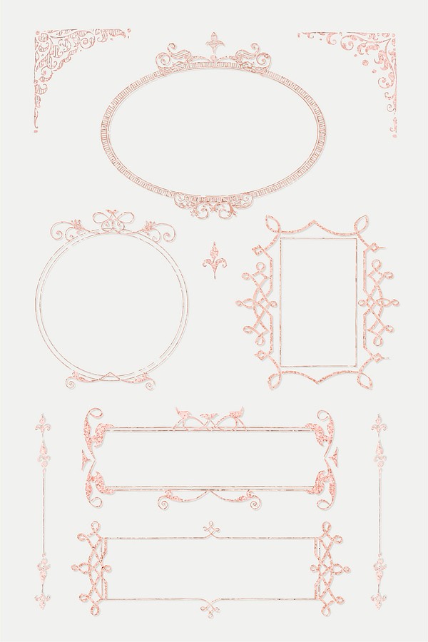 Vintage Victorian frame border vector | Premium Vector - rawpixel