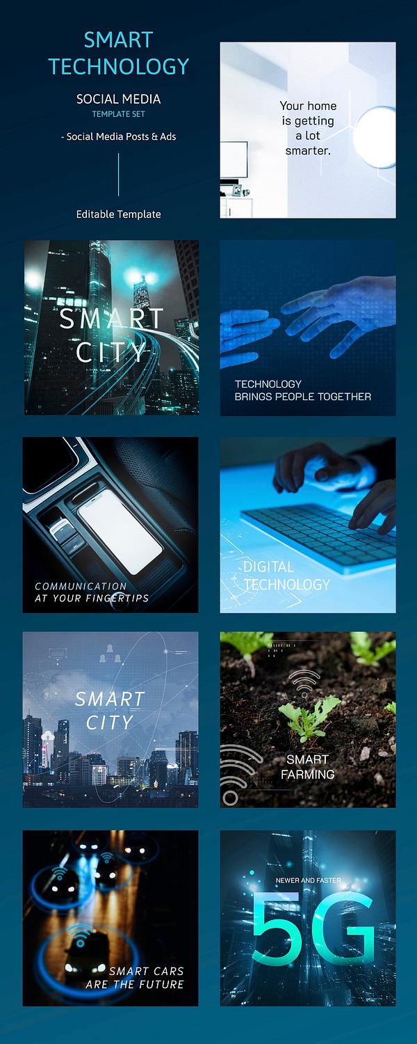 Smart technology editable template vector | Premium Vector - rawpixel