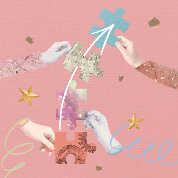 Teamwork aesthetic, business solution remixed | Premium PSD - rawpixel