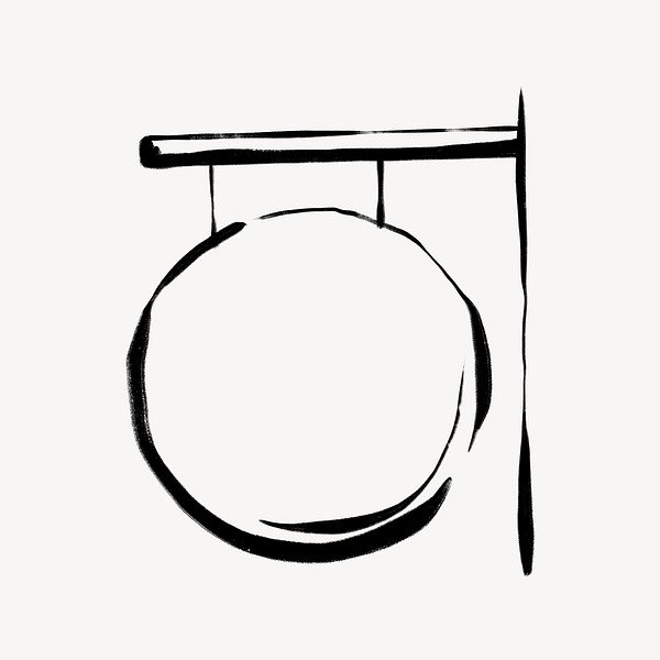 Hanging sign clipart, drawing illustration | Free Photo - rawpixel