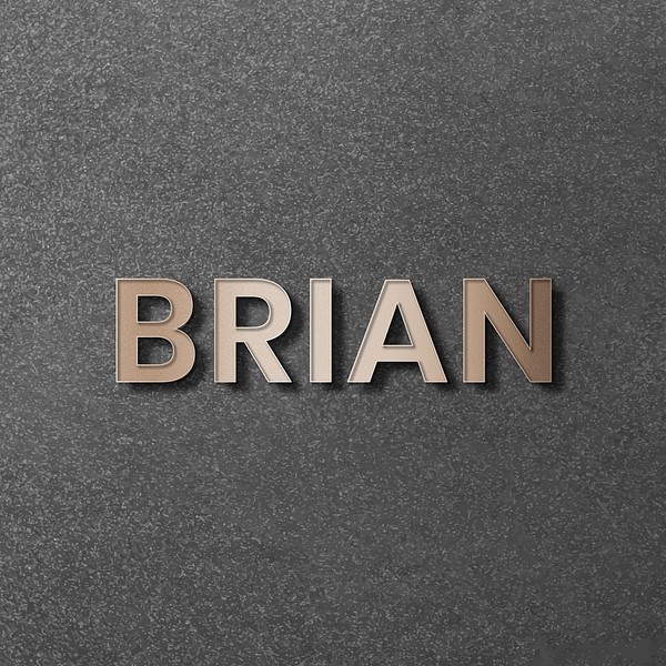 Brian typography gold design element | Premium Vector - rawpixel