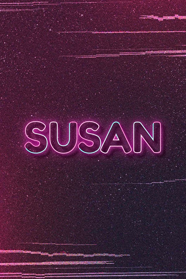 Susan word art vector neon | Free Photo - rawpixel