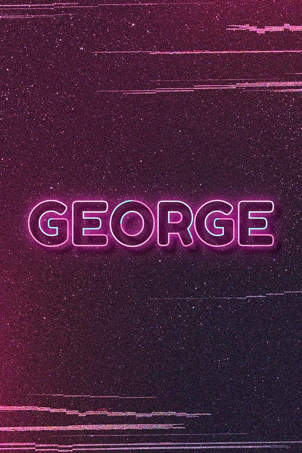 George word art vector neon | Free Photo - rawpixel