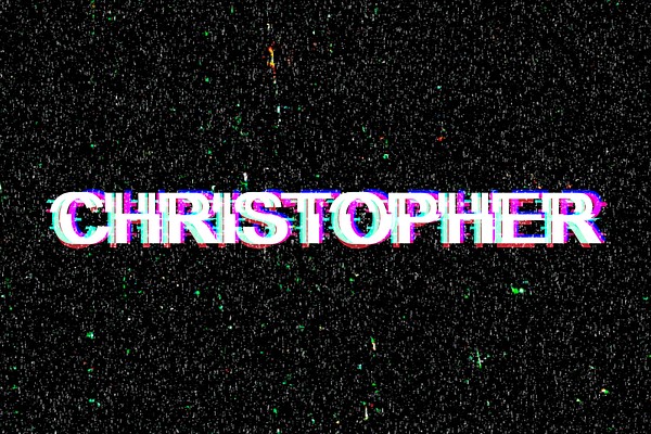 Male name Christopher typography glitch | Free Photo - rawpixel
