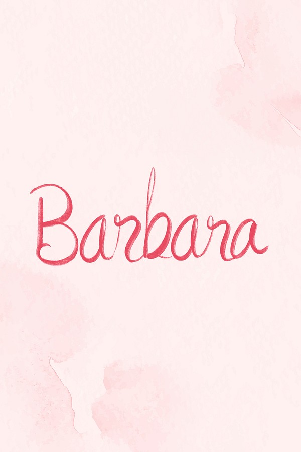 Pink Barbara name vector word | Premium Vector - rawpixel