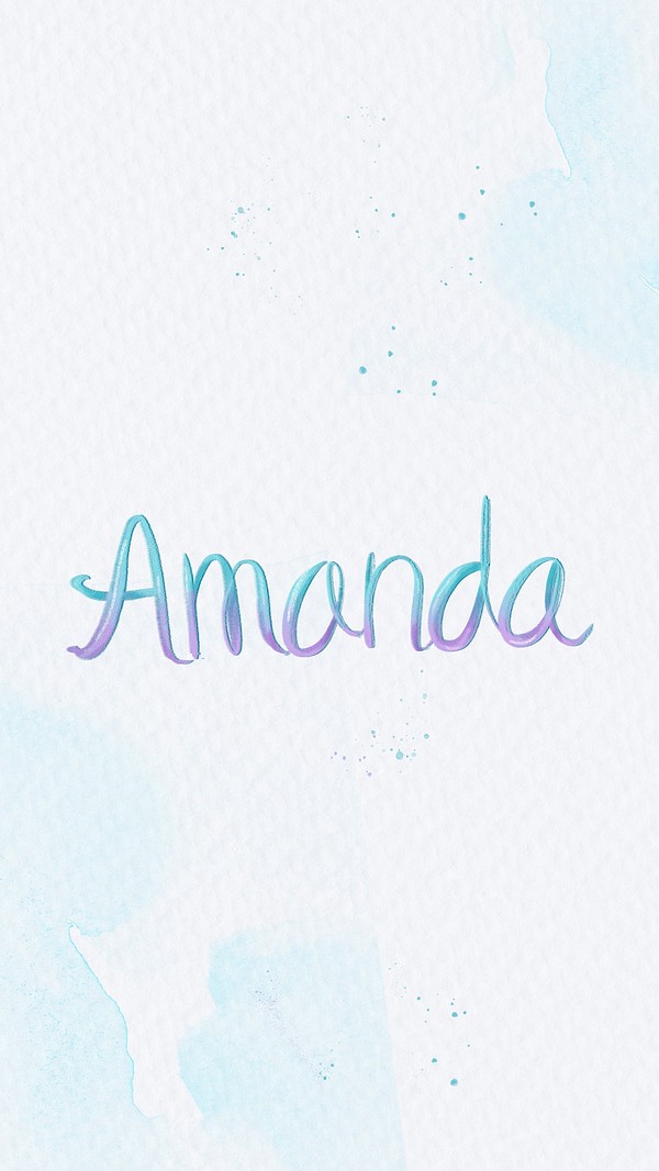 Amanda two tone name typography | Free Photo - rawpixel