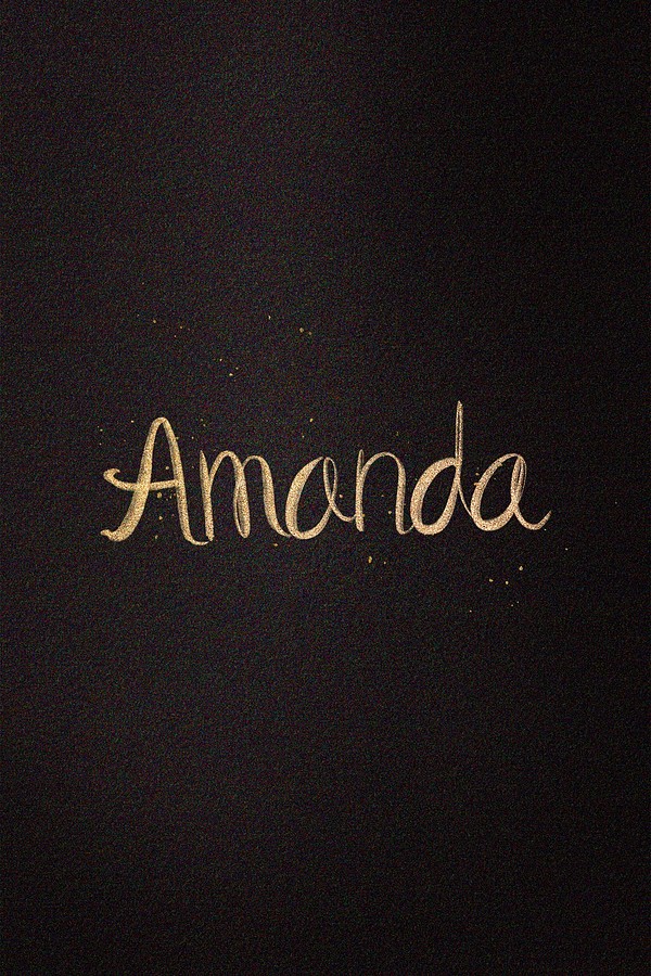 Gold Amanda name cursive handwriting | Free Photo - rawpixel