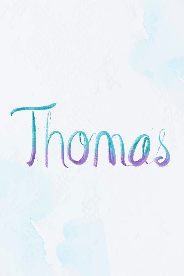 Thomas name vector hand lettering | Free Vector - rawpixel