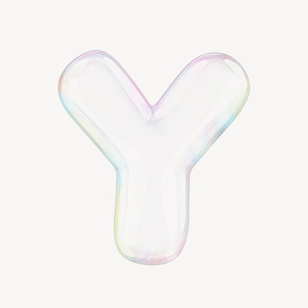 Y letter, 3D transparent holographic | Free Photo - rawpixel