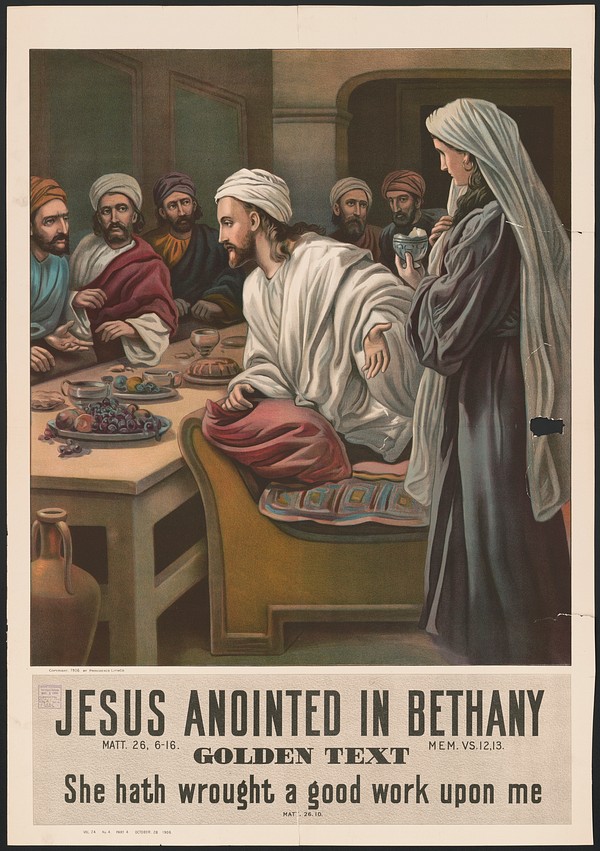 Jesus anointed in Bethany | Free Photo - rawpixel