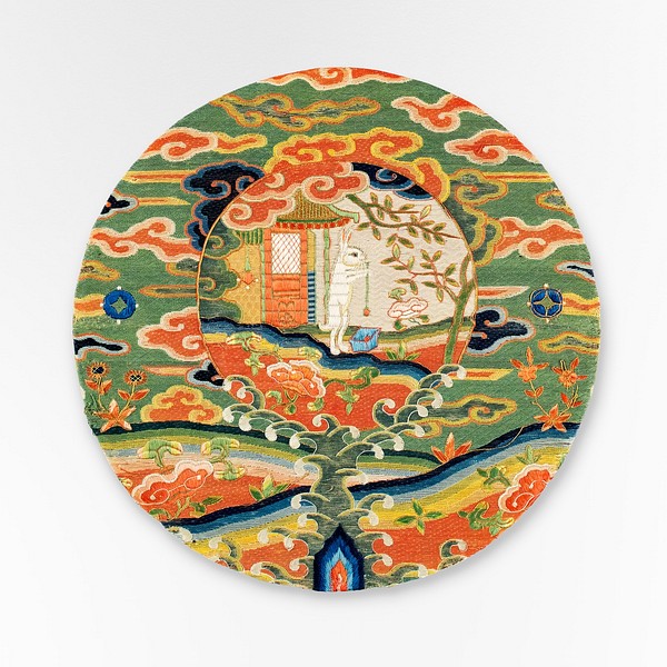 Rabbit Moon Chinese Pattern (17th | Free Photo Illustration - rawpixel