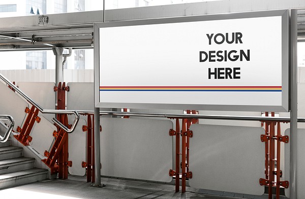 Minimal large-scale horizontal billboard mockup | Premium PSD Mockup ...