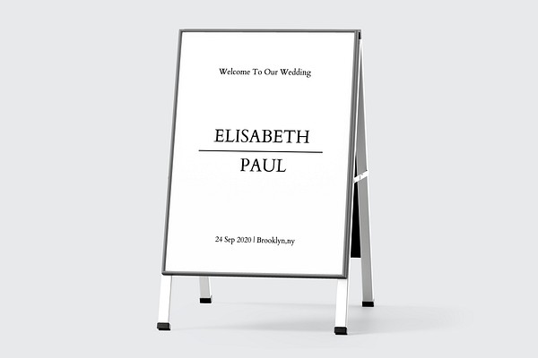 Foldable a-frame sign mockup, wedding | Premium PSD Mockup - rawpixel