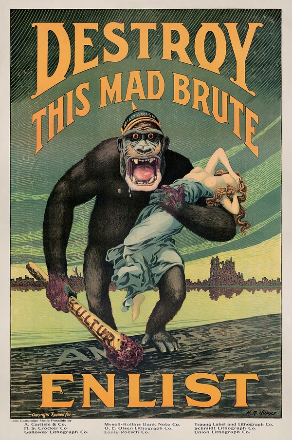 Aesthetic lithograph gorilla. Original public | Free Photo Illustration ...