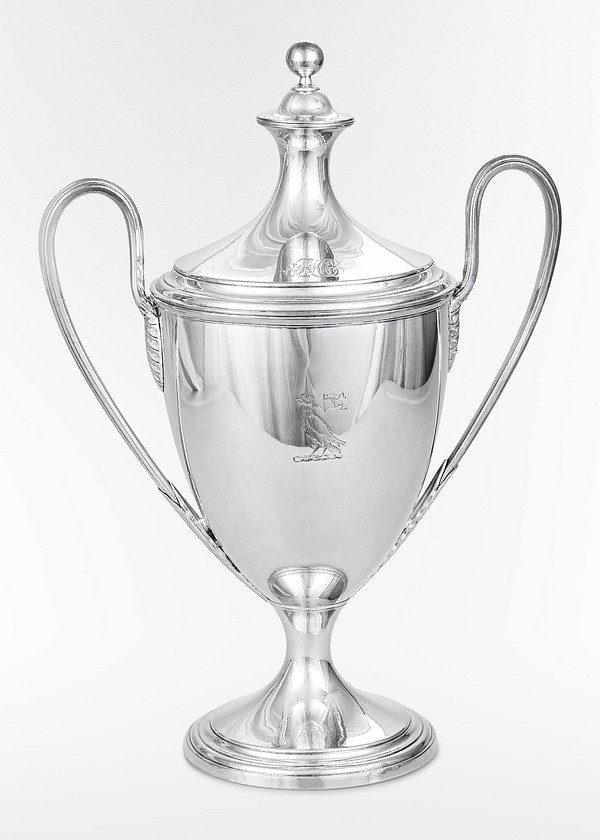 Covered silver trophy. Original public | Free Photo Illustration - rawpixel