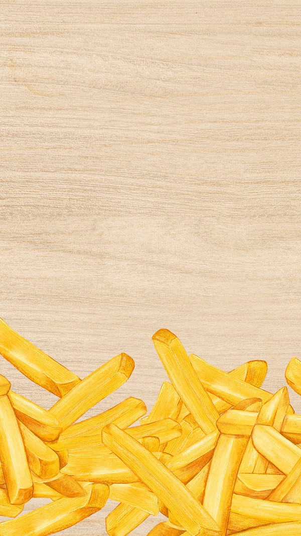 French fries border iPhone wallpaper, | Premium Photo - rawpixel