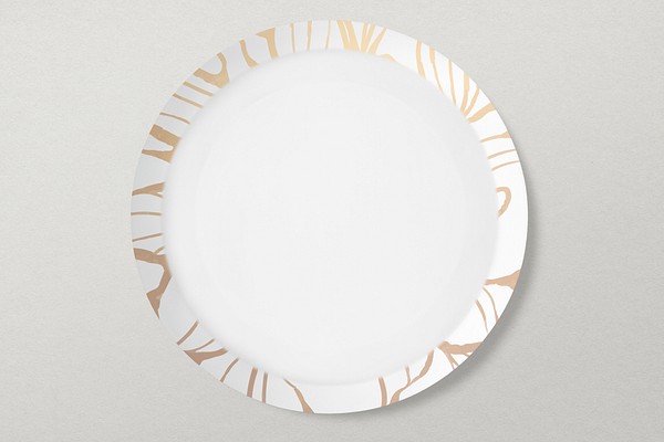 Plate mockup psd gold trim | Premium PSD Mockup - rawpixel