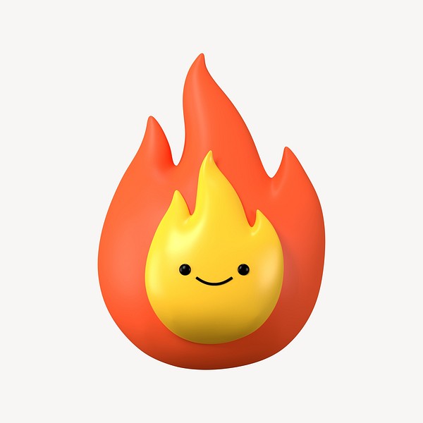 3D smiling fire, emoticon illustration | Free Photo - rawpixel