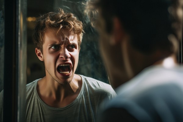 Man yelling mirror image | Premium Photo - rawpixel