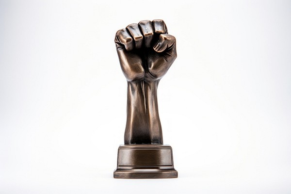 Trophy bronze fist white background. | Free Photo - rawpixel