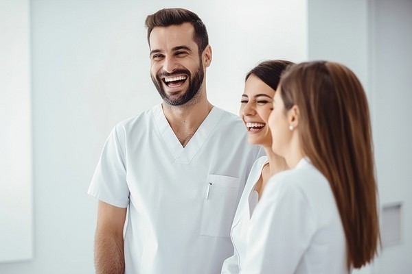 Laughing doctor adult nurse. AI | Premium Photo - rawpixel
