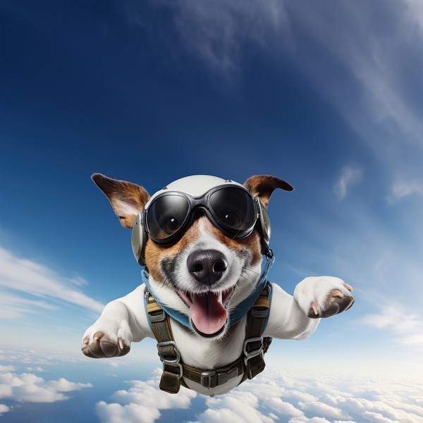 Dog skydiving animal | Premium Photo - rawpixel