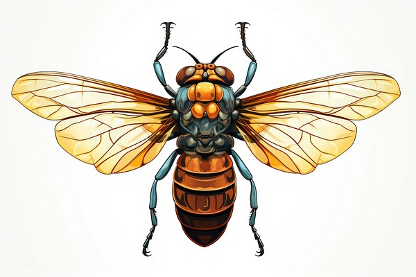 Cicada cartoon insect animal | Free Photo Illustration - rawpixel