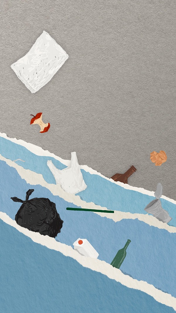 Plastic waste border mobile wallpaper, | Premium Photo - rawpixel
