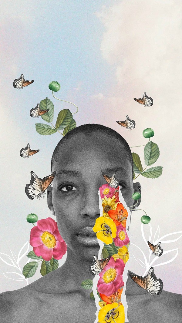 Woman's mental health iPhone wallpaper, | Premium Photo Illustration ...