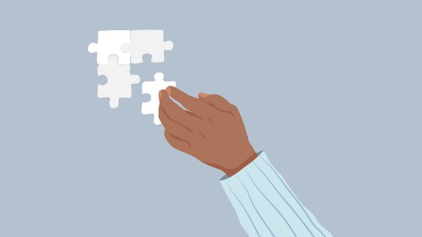 Playing jigsaw computer wallpaper, vector | Premium Photo Illustration ...