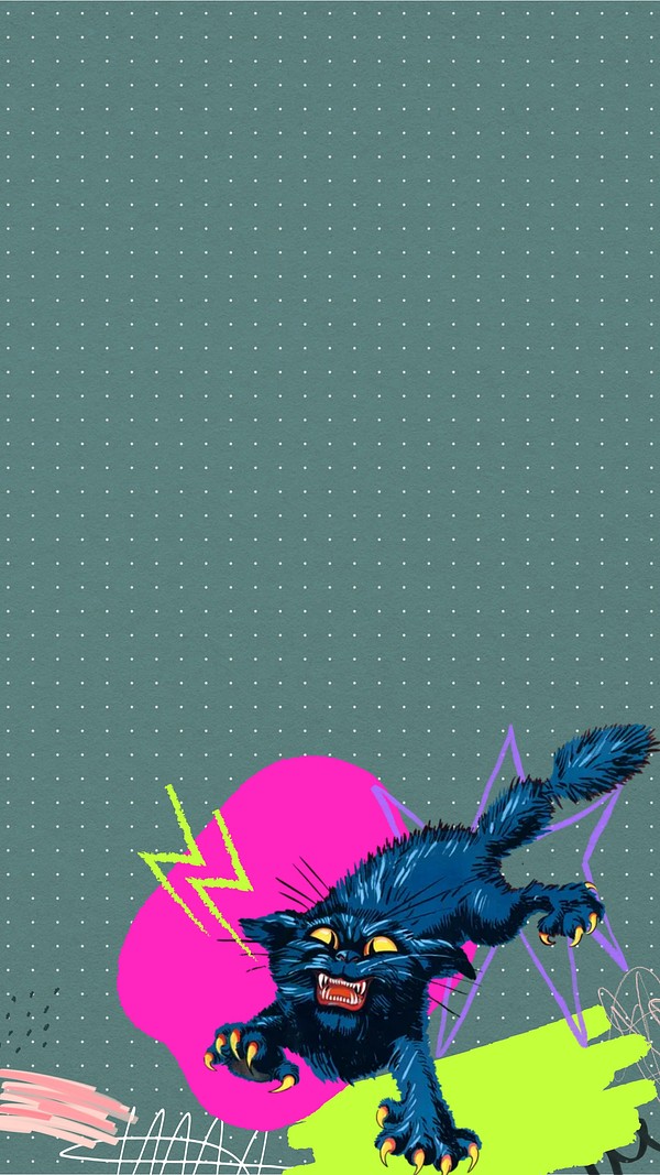 Screeching cat iPhone wallpaper, animal | Premium Photo - rawpixel