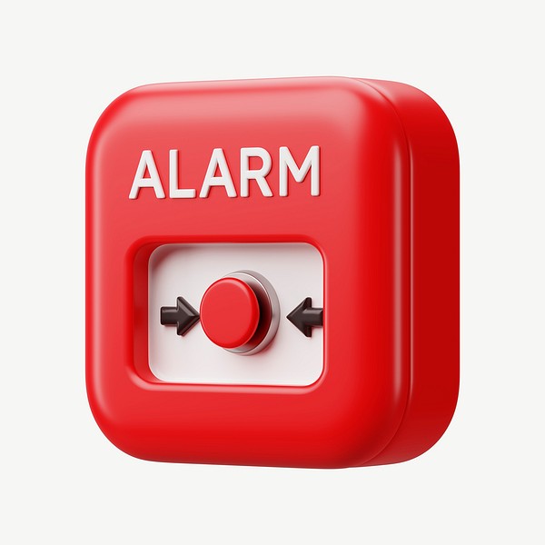 3D emergency alarm button, collage | Premium PSD - rawpixel