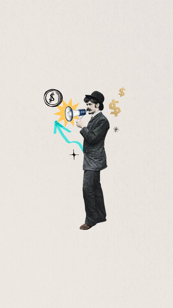 Business profit iPhone wallpaper, vintage | Premium Photo - rawpixel