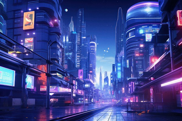 Distopian city architecture metropolis cityscape. | Free Photo - rawpixel