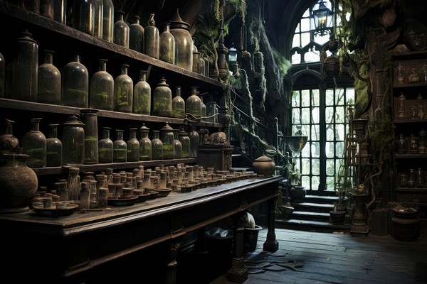 Potion racks architecture building shelf. | Premium Photo - rawpixel