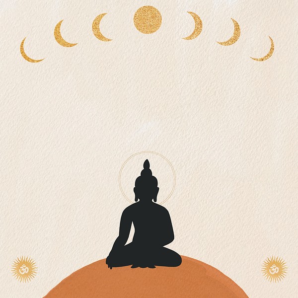 Buddhism spiritual aesthetic border background | Free Photo ...
