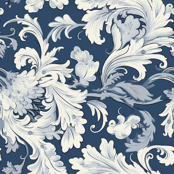 Vintage pattern blue art backgrounds | Free Photo Illustration - rawpixel