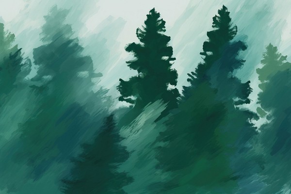 Pine trees backgrounds outdoors drawing. | Premium Photo Illustration ...
