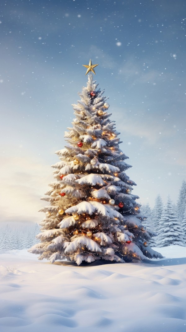 Christmas tree plant snow | Premium Photo Illustration - rawpixel