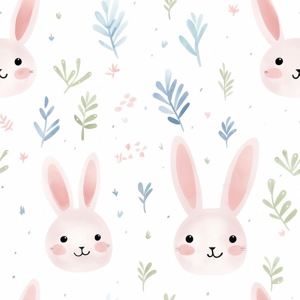 Bunny pattern backgrounds cartoon. AI | Free Photo Illustration - rawpixel