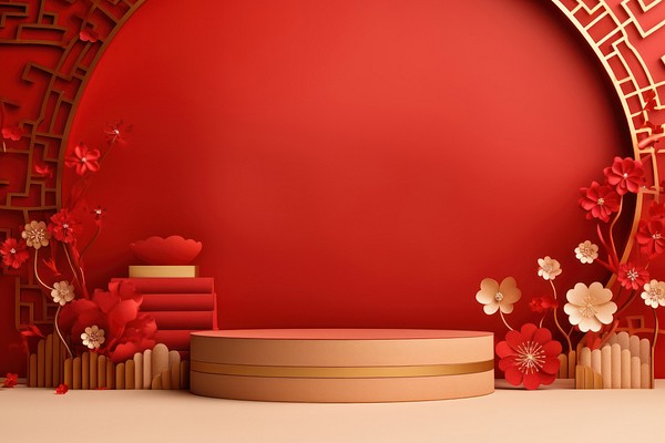 Flower red chinese new year | Premium Photo Illustration - rawpixel