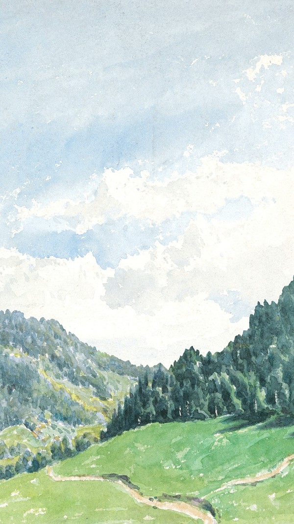 Mountain landscape border iPhone wallpaper, | Premium Photo ...